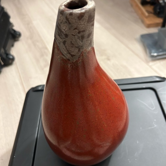 Accents | 11 Angled Pottery Vase Copperrust Color Wmatte Brown Sand ...